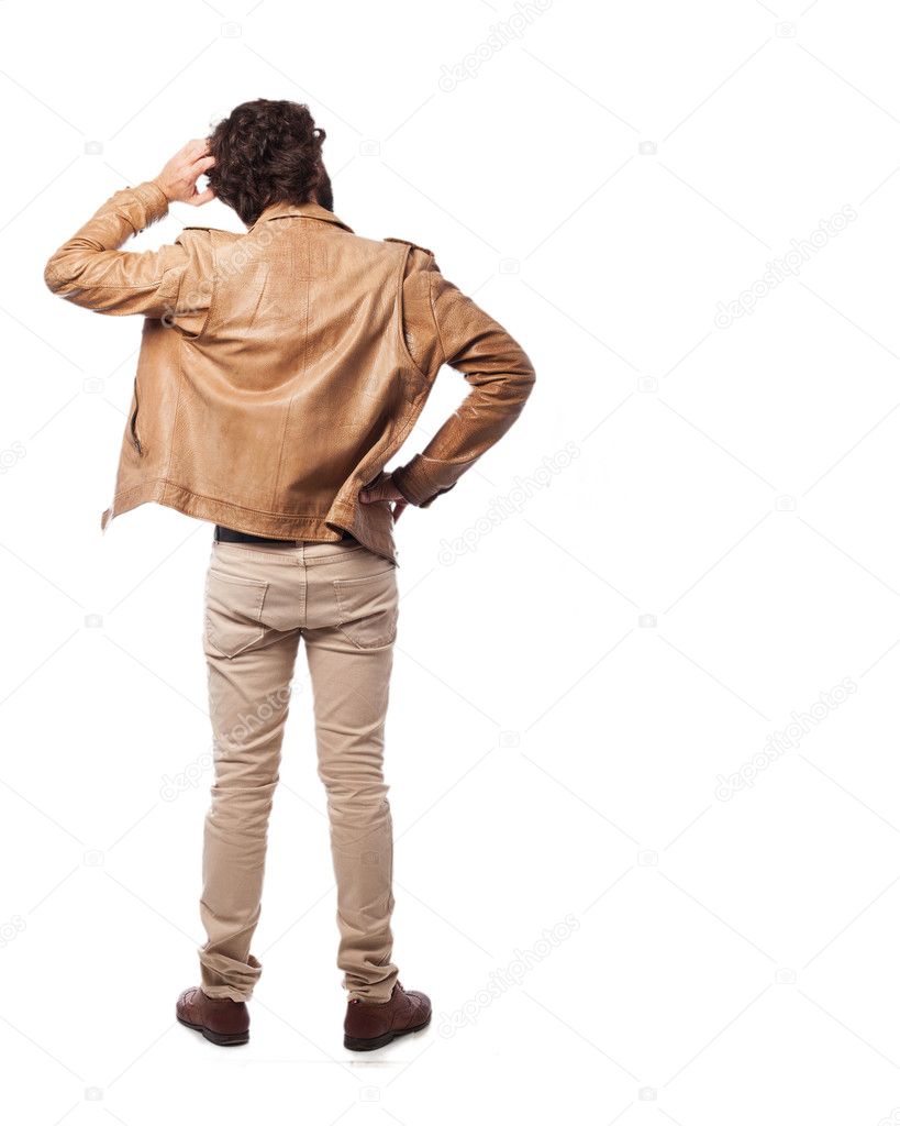 Young man back thinking Stock Photo by ©kues 89023450