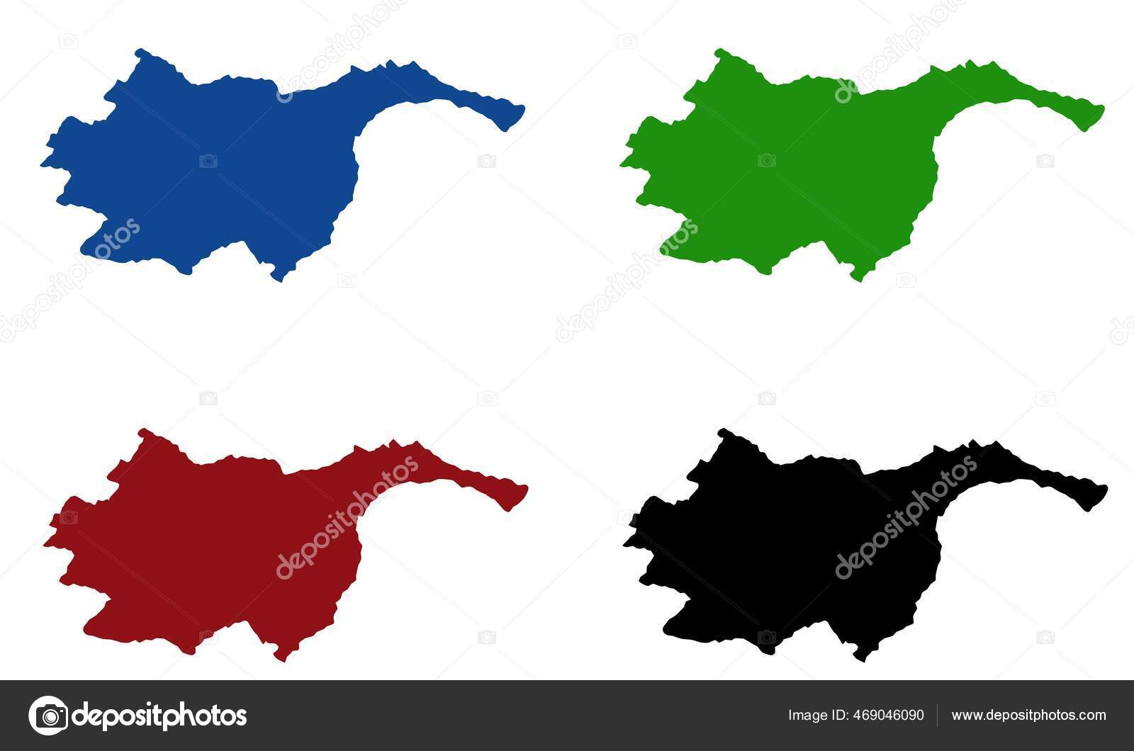 Thika Map Colorful Silhouette White Background Stock Vector Image by ...