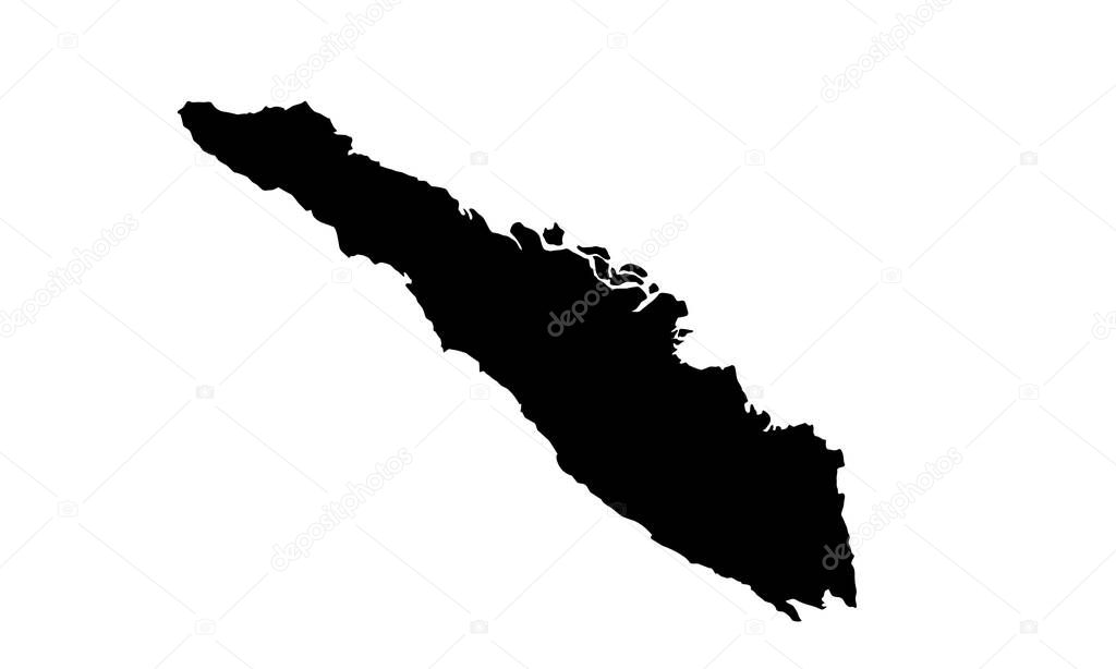 mapa de silueta de la isla de Sumatra en Indonesia 2022