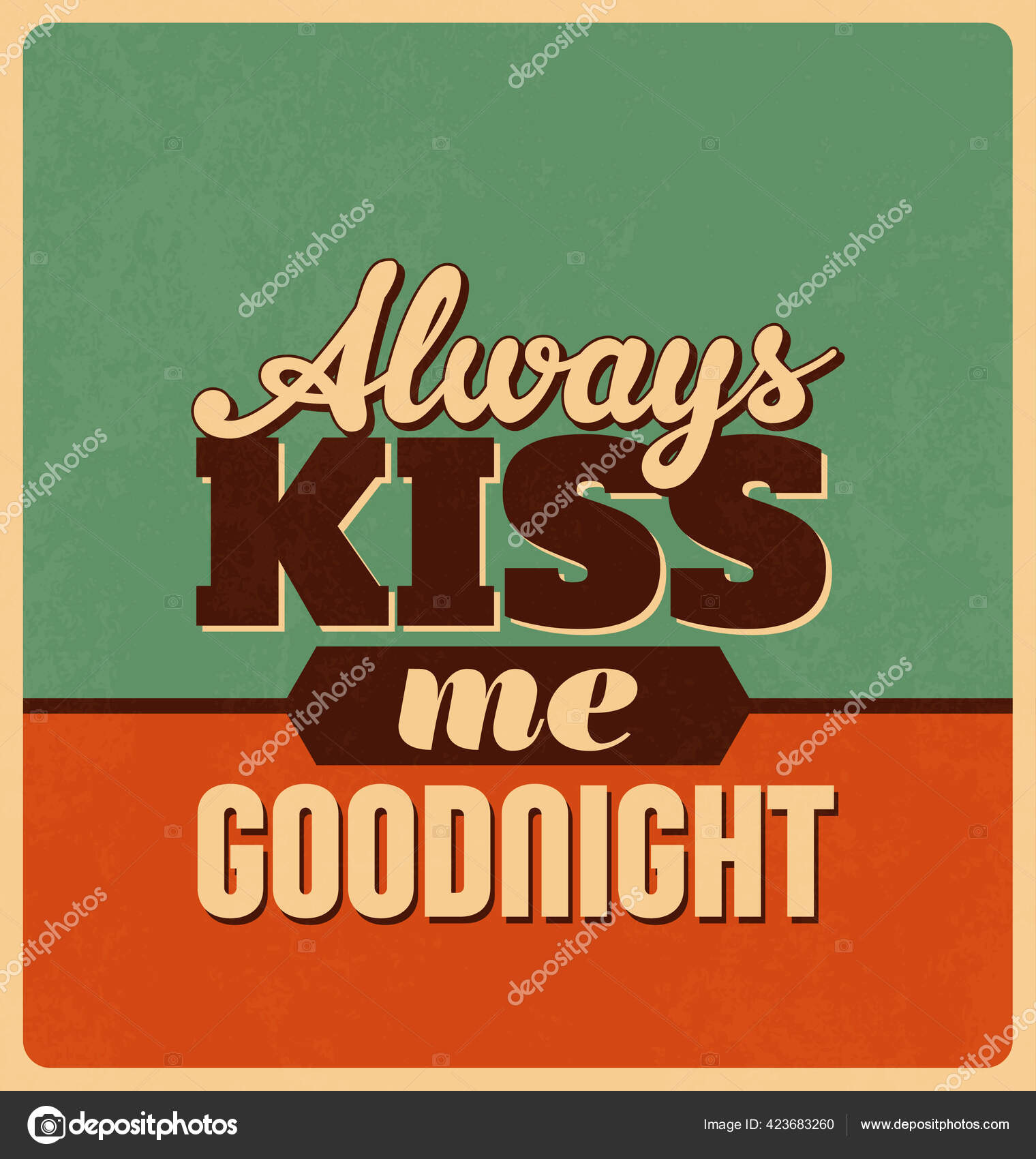 Retro Typographic Poster Design Motivational Inspirational Quote Stock ...