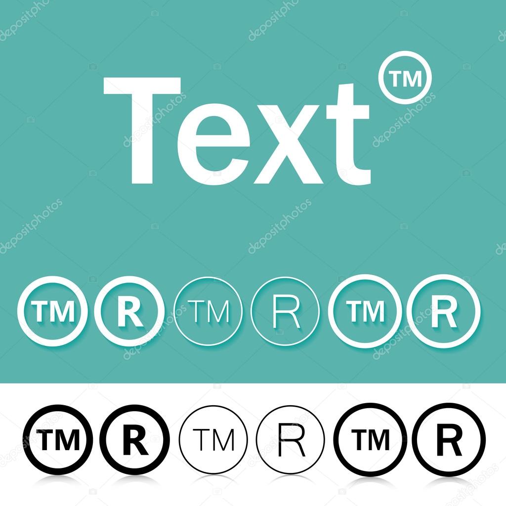 Trademark Symbol set Stock Vector by ©4zeva 104815696