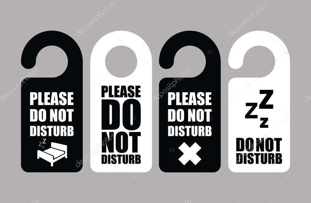 Do Not Disturb Door Hangers Stock Vector Image By ©4zeva 119171742