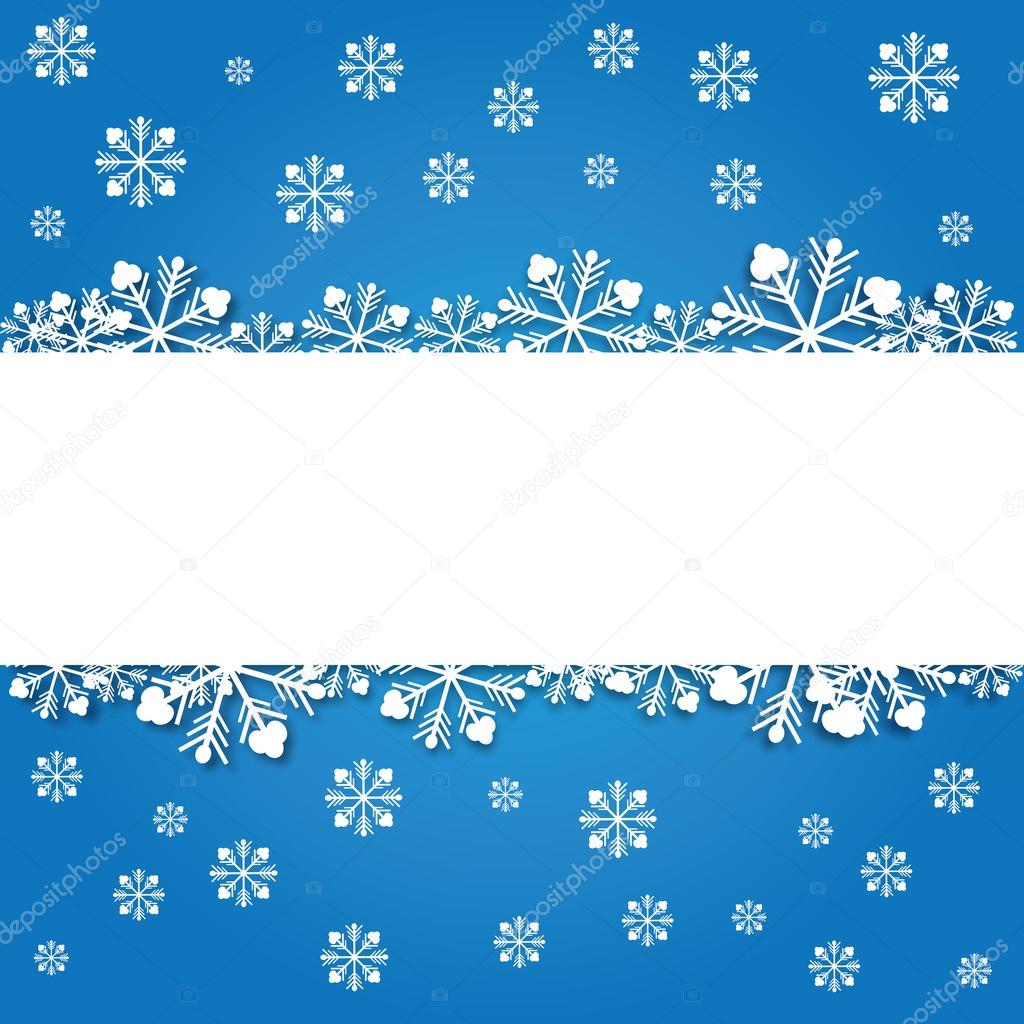 Blue Snowflake Border Clipart