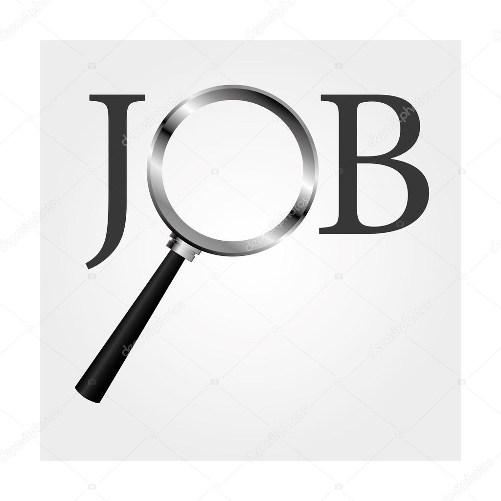 Jobs text under a magnifying glass Stock Vector Image by ©4zeva #62269887