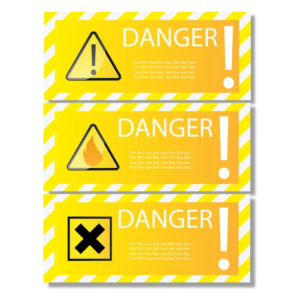 Danger sign banner with warning text. — Stock Vector © 4zeva #62270029