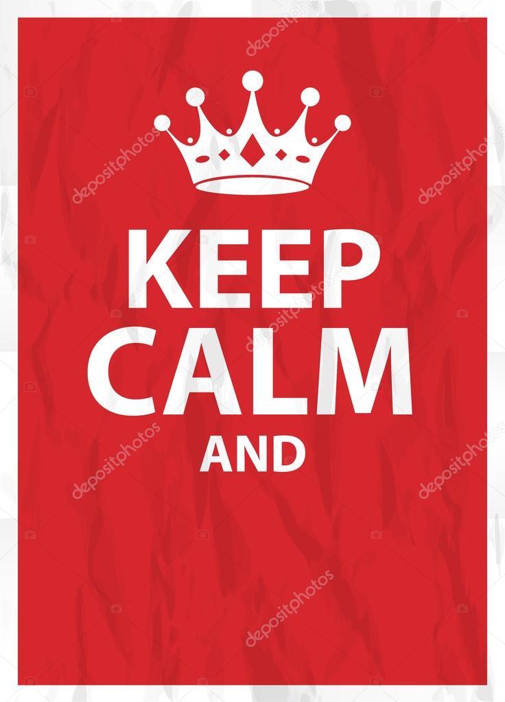 Keep calm poster — Stock Vector © 4zeva #72038559