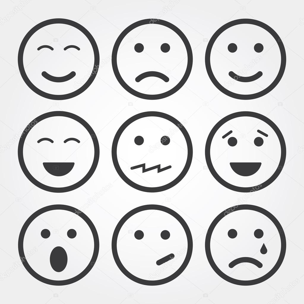Smile icons set Stock Vector by ©4zeva 79007638
