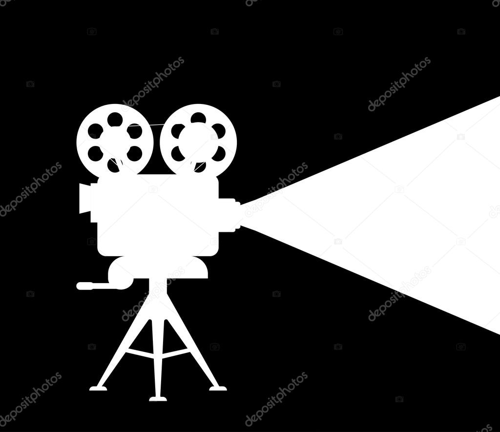 Proyector de película Silhouette Vector de stock por ©4zeva 86843758