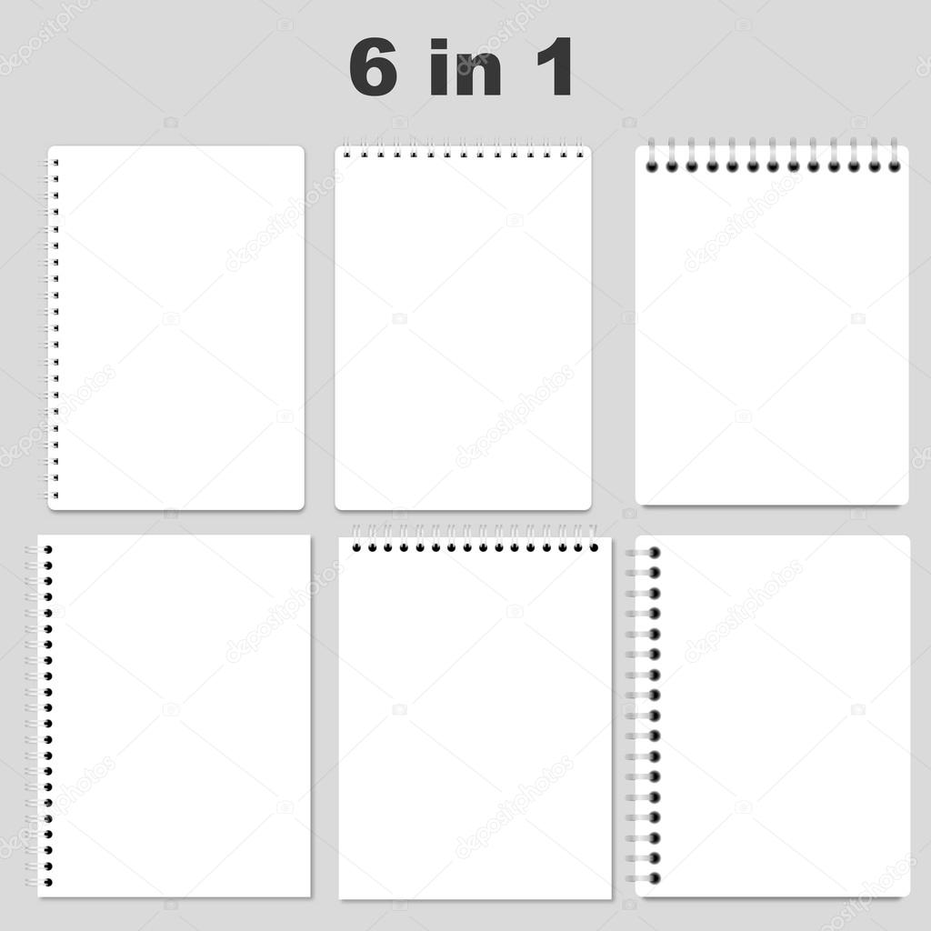 Blank realistic spiral notepad notebook — Stock Vector © 4zeva #95408702