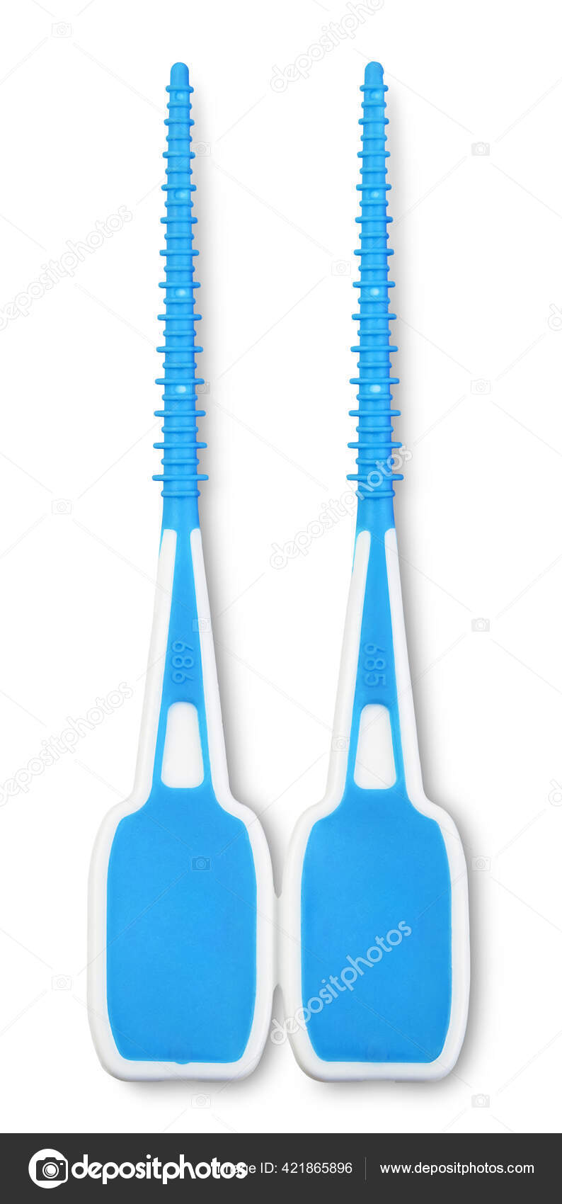 Two Interdental Soft Silicone Toothpicks Oral Care Blue Elastic Gums ...