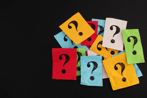 Colorful paper notes with question marks — Stock Photo © Professor25 ...