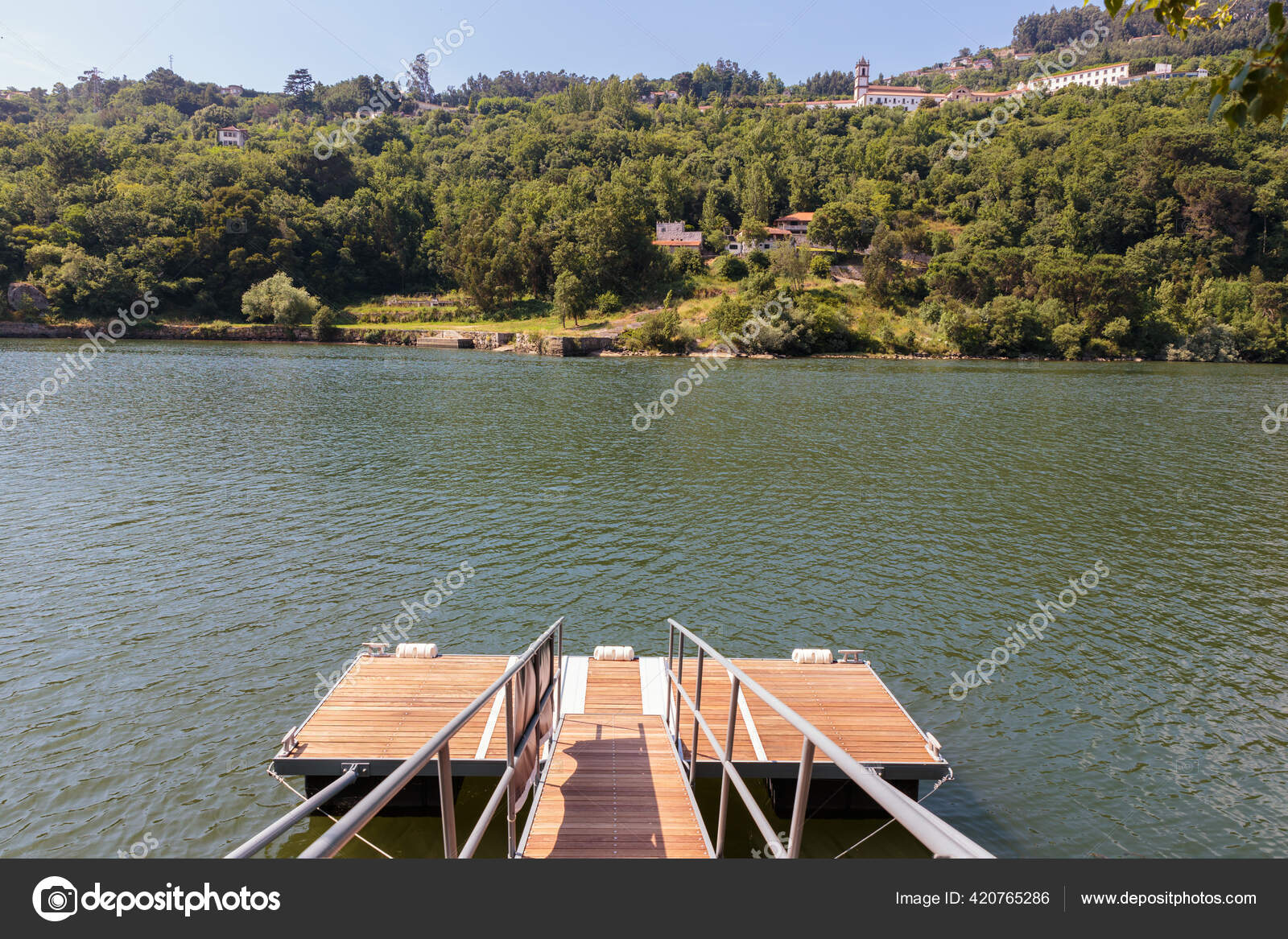 Private Dock Douro River Souselo Cinfaes Porto Portugal Stock Photo by ...