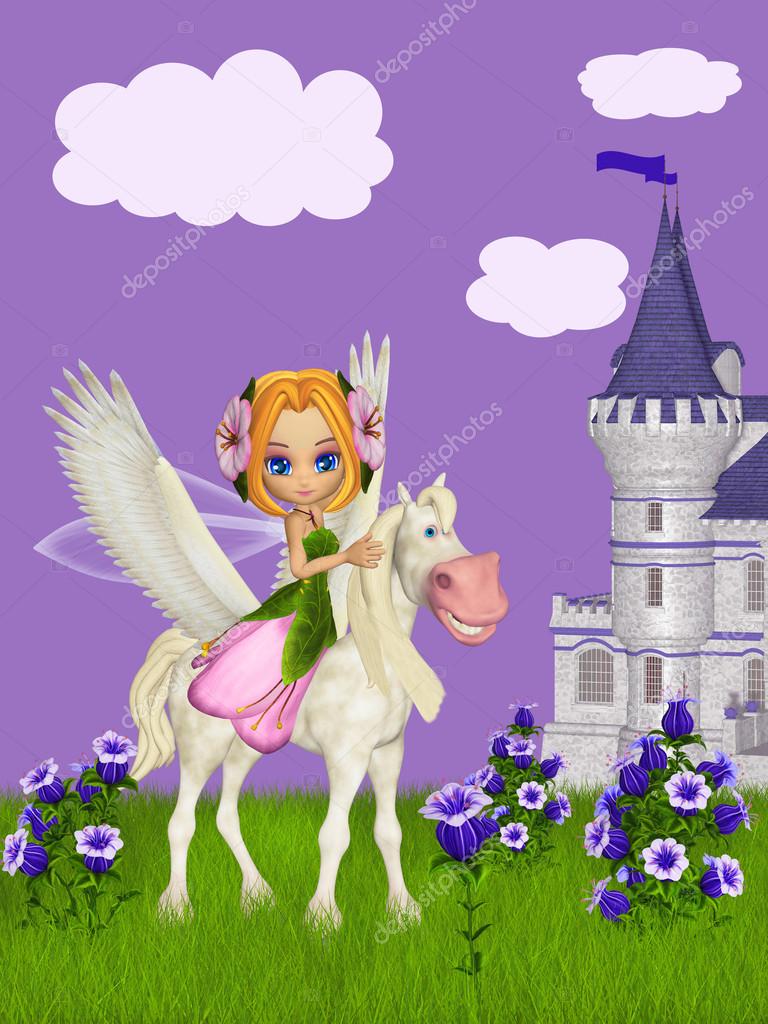 Fairy and pegasus — Stock Photo © mentona #62555613