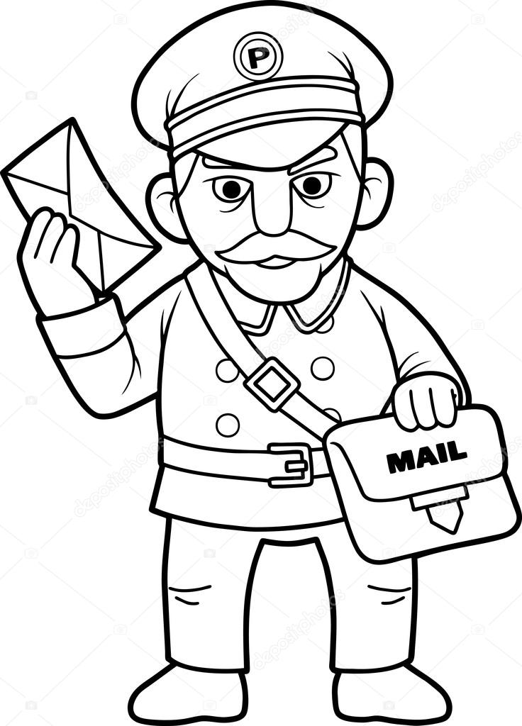 Postman delivered the important message — Stock Vector © Fargon #109067272