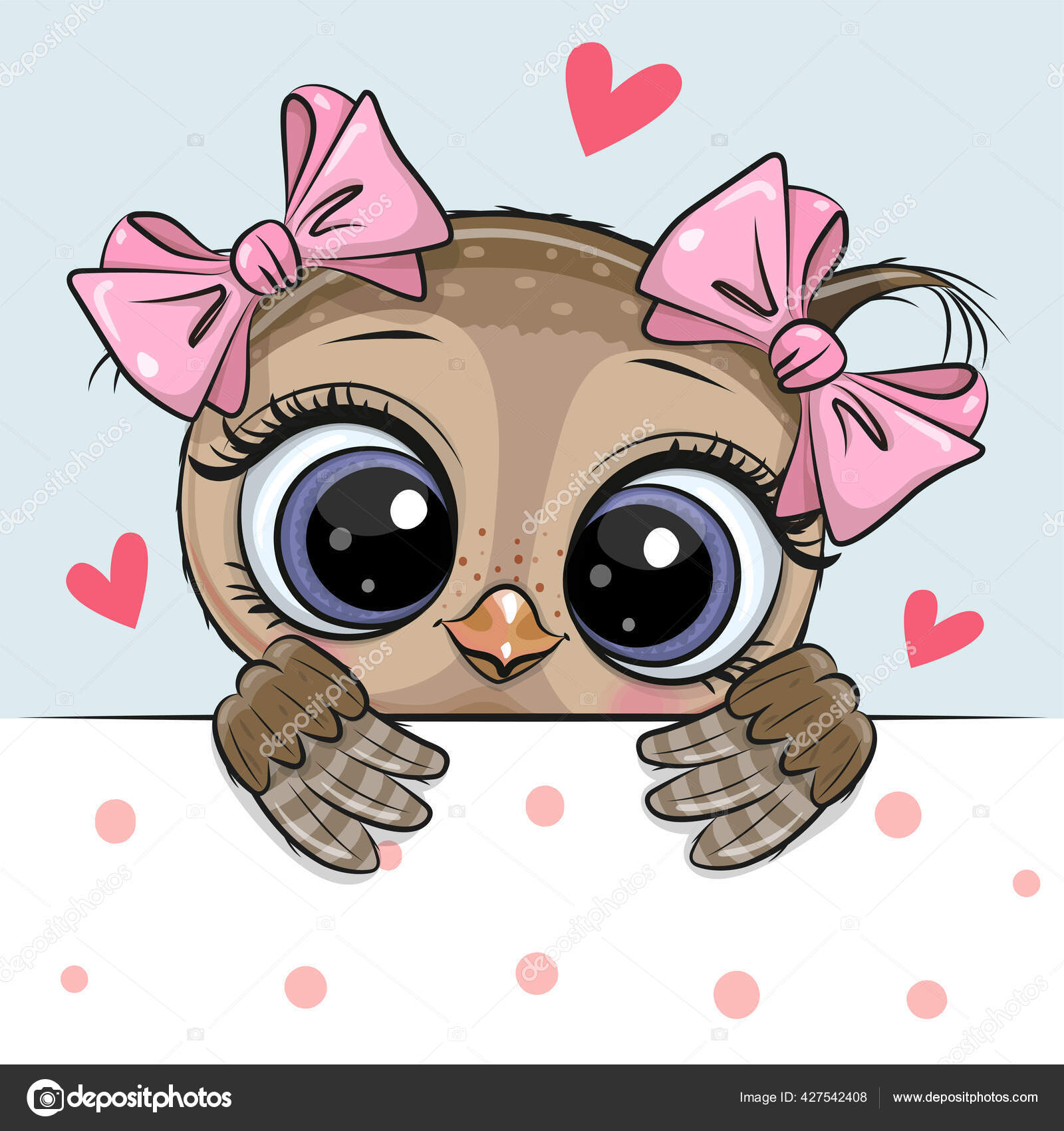Girl Owl Clip Art Heart