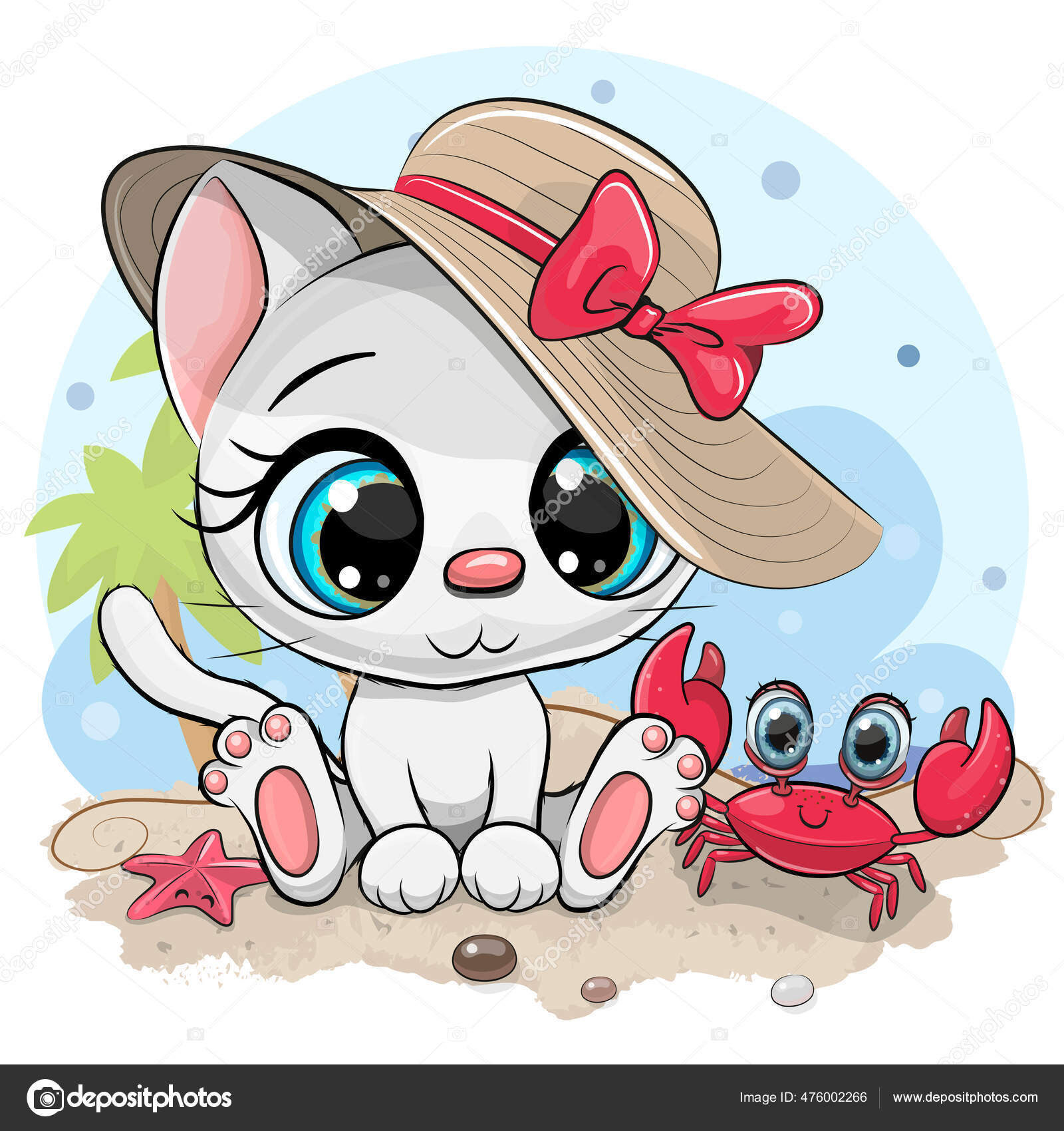 Cute Girl Crab Cartoon