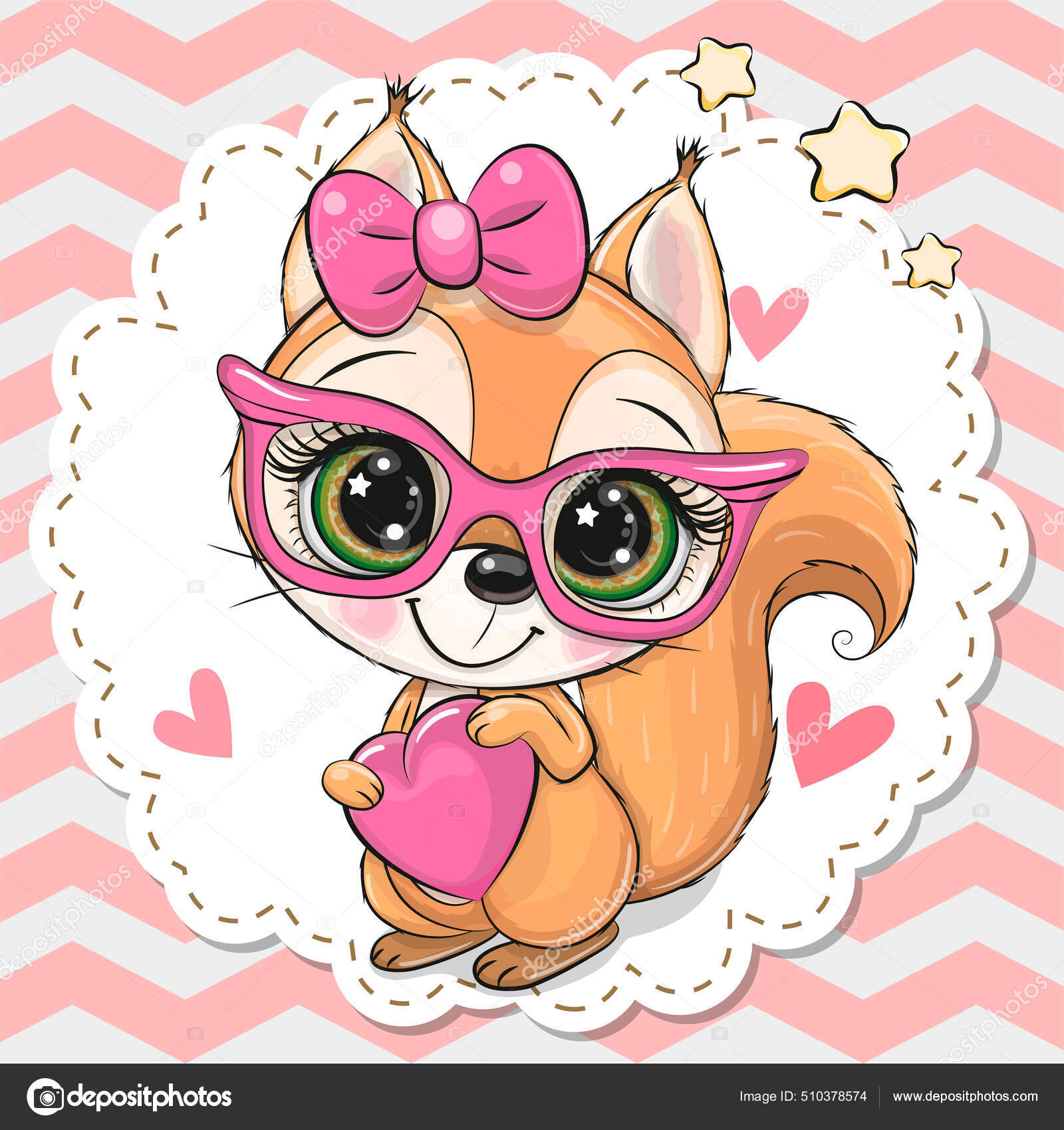 Cartoon Girl Squirrel