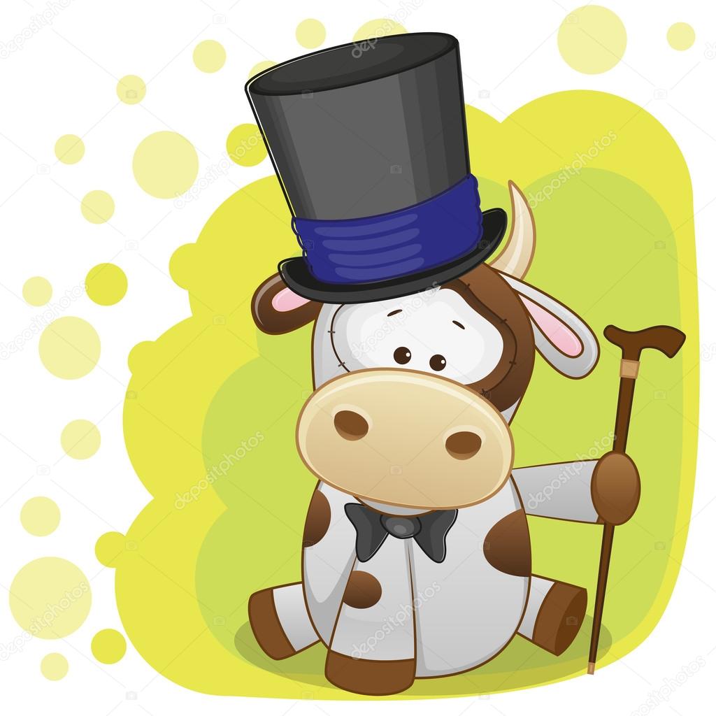 Cute Cow in hat Stock Illustration by ©Reginast777 #62726633