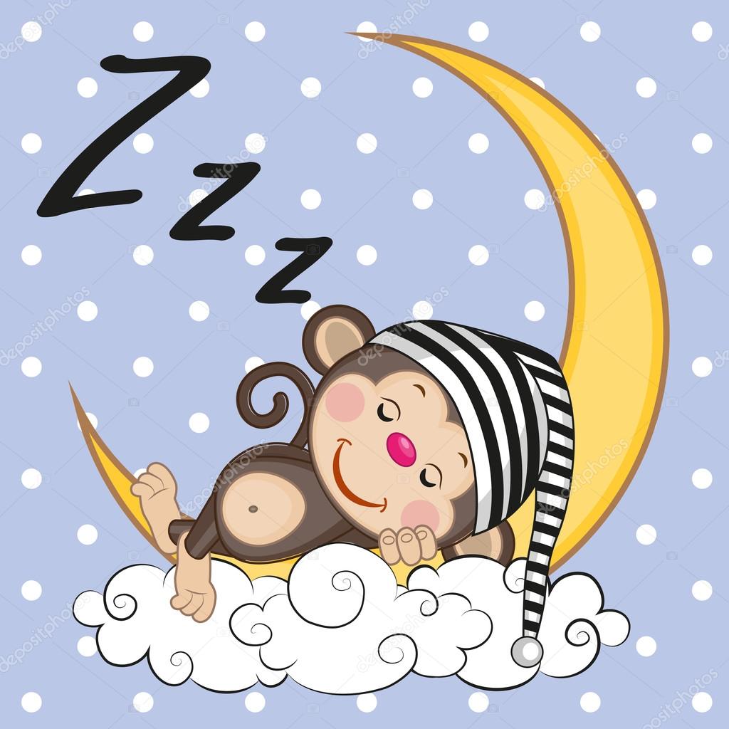 Sleeping Monkey Cartoon