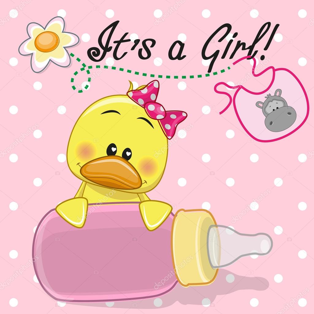 Cute Girl Duck Cartoon