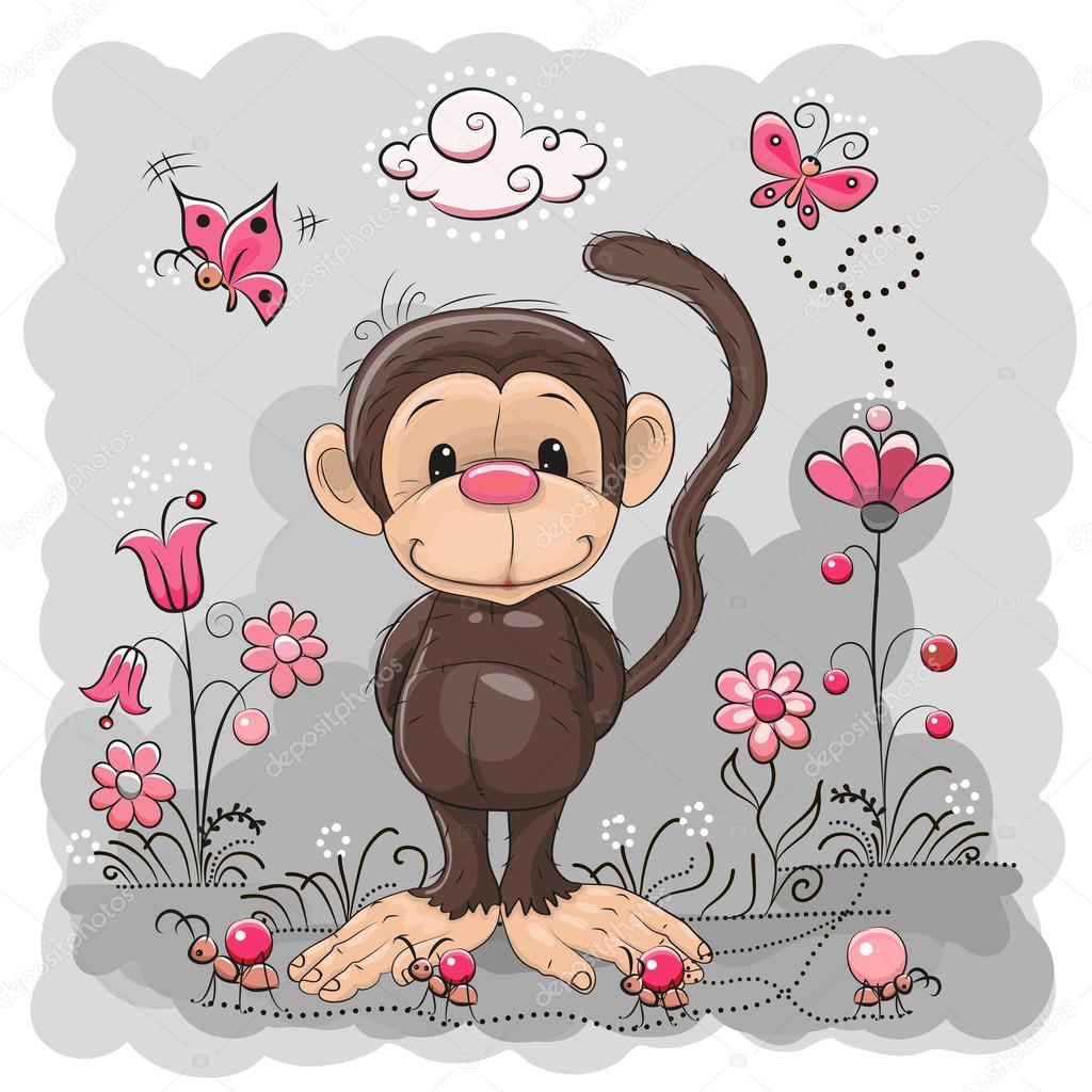 Baby Girl Monkey Cartoon
