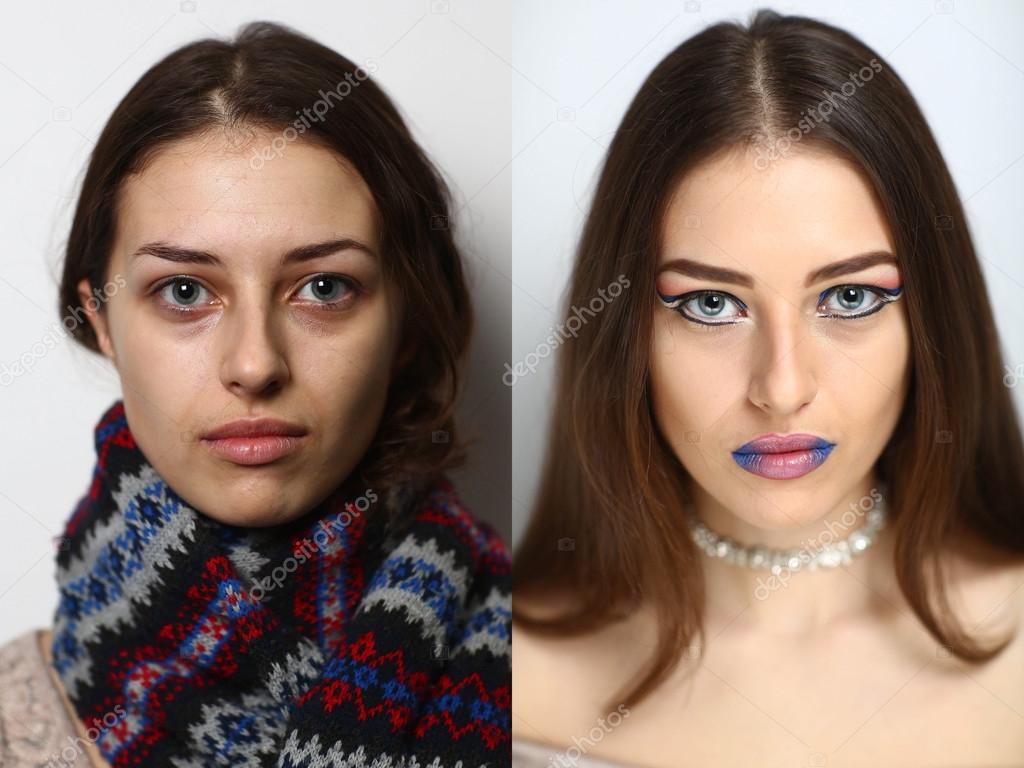 Makeup Dramatic Before And After