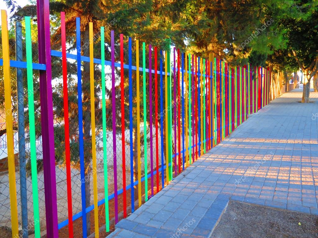 Colourful fencing Stock Photo by ©JohnnyWalker61 85294900
