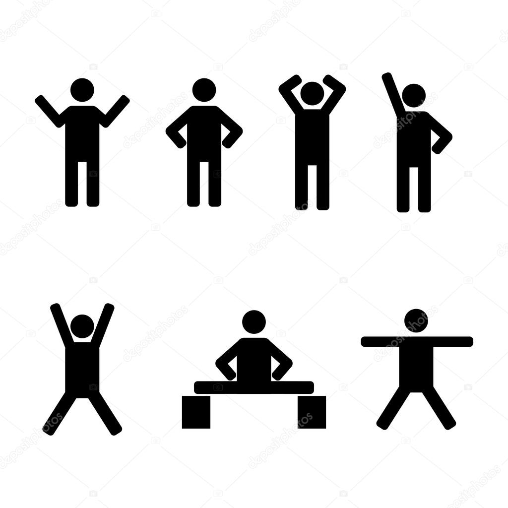 A set of stick figures, vector illustration. Stock Vector Image by ...