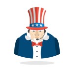 Uncle Sam. Serious Powerful Uncle Sam. Strong Uncle Sam crossed Stock ...