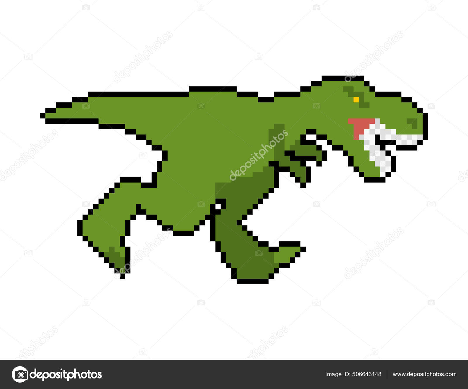 Dinosaur Tyrannosaurus Rex Pixel Art Pixelated Rex Predator Lizard Bit ...