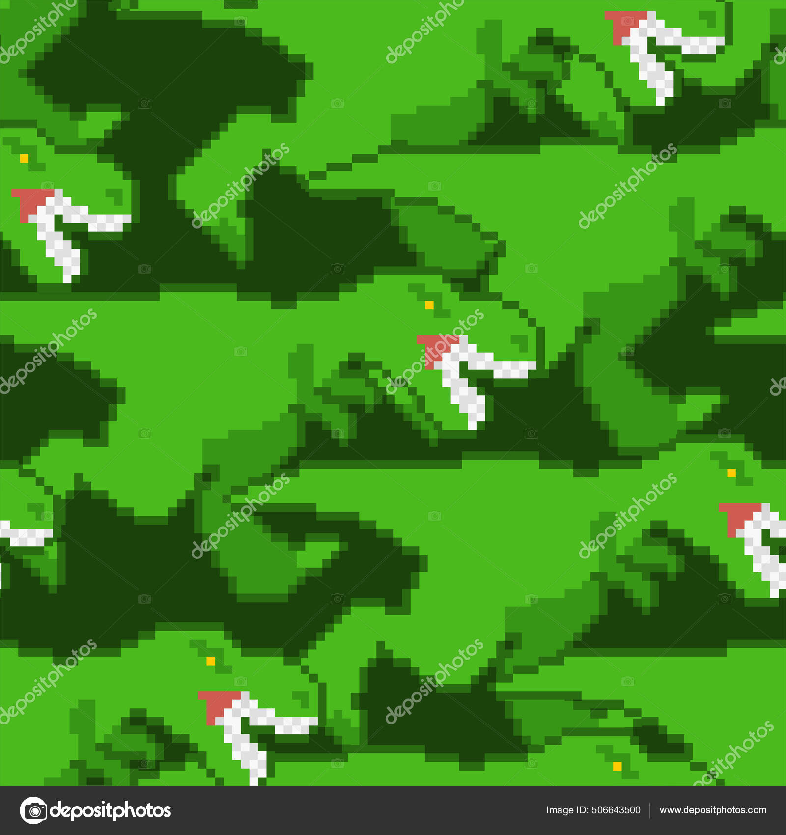 Dinosaur Tyrannosaurus Rex Pixel Art Pattern Seamless Pixelated Rex ...