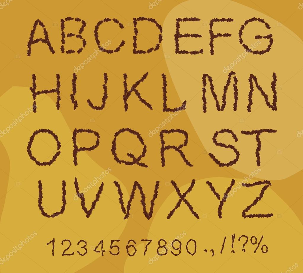 Shit font, letters of shit Stock Vector by ©popaukropa 65804637