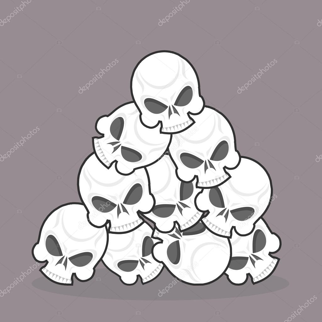 Pile Of Skulls Drawing