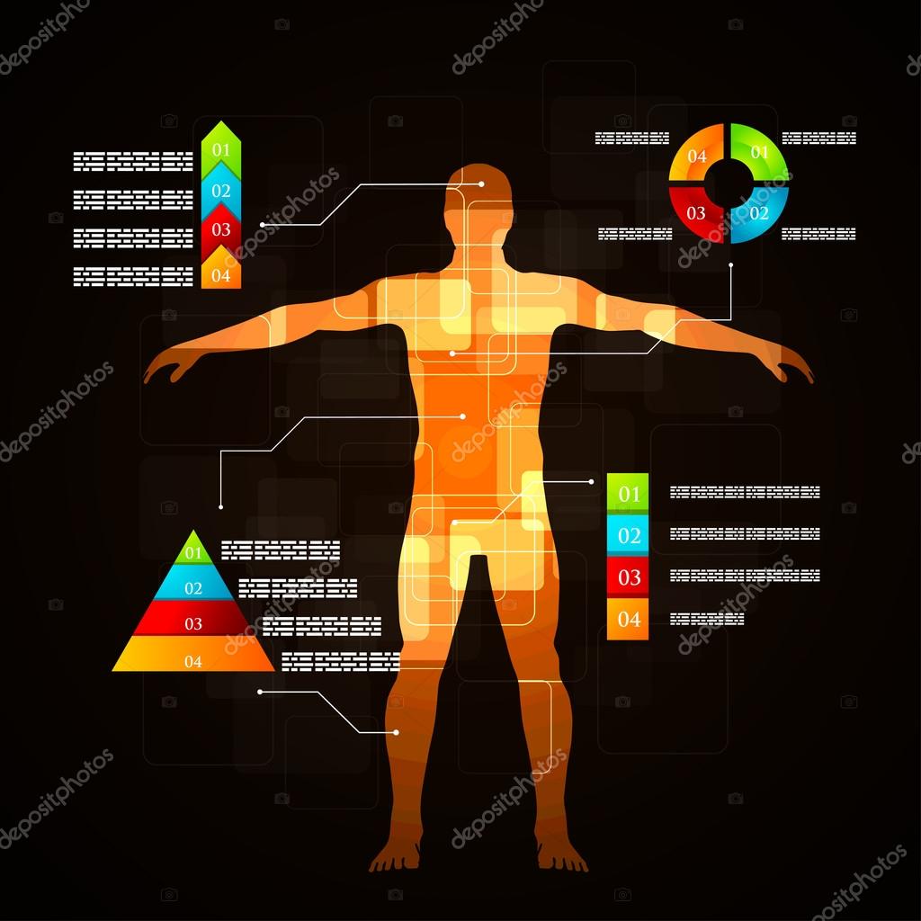 Medicine infographics. Schematic description of the body. Stock Vector ... Medicine infographics. Schematic description of the body. Stock Vector ...