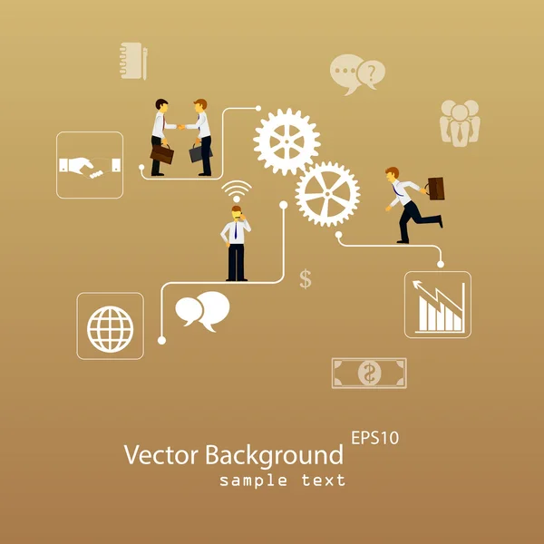 Business team flow chart infographic — Stock Vector © levente #65376363