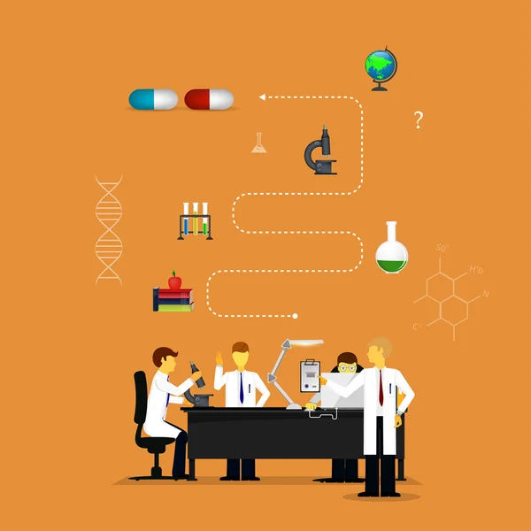 Scientists in laboratory conducting research Stock Vector Image by ...