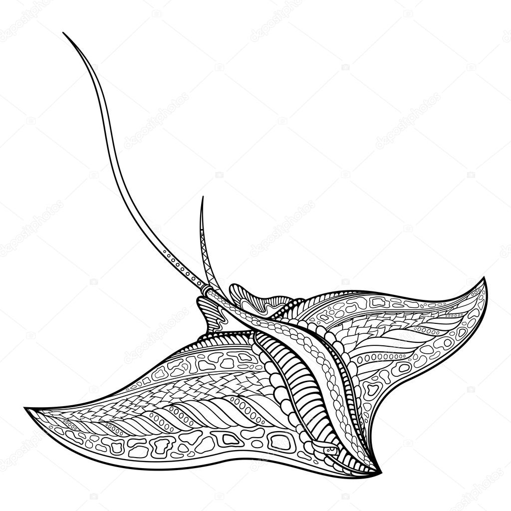 Vector Tribal Decorative Stingray Stock Vector by ©HelenaKrivoruchko ...