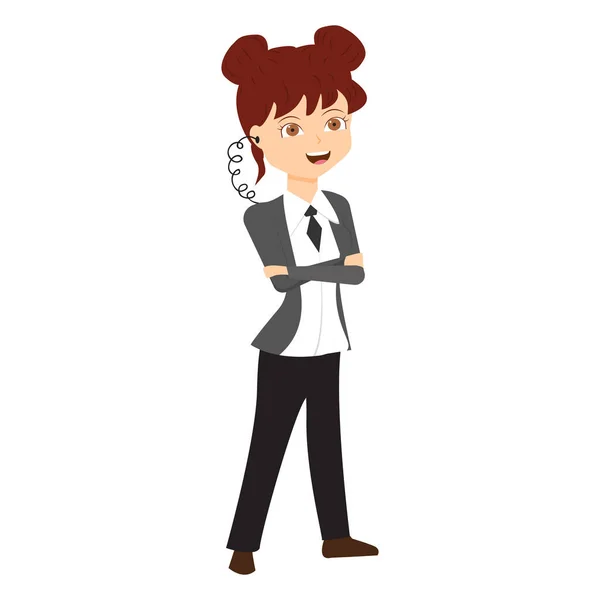 Mulher executiva feliz imágenes de stock de arte vectorial | Depositphotos