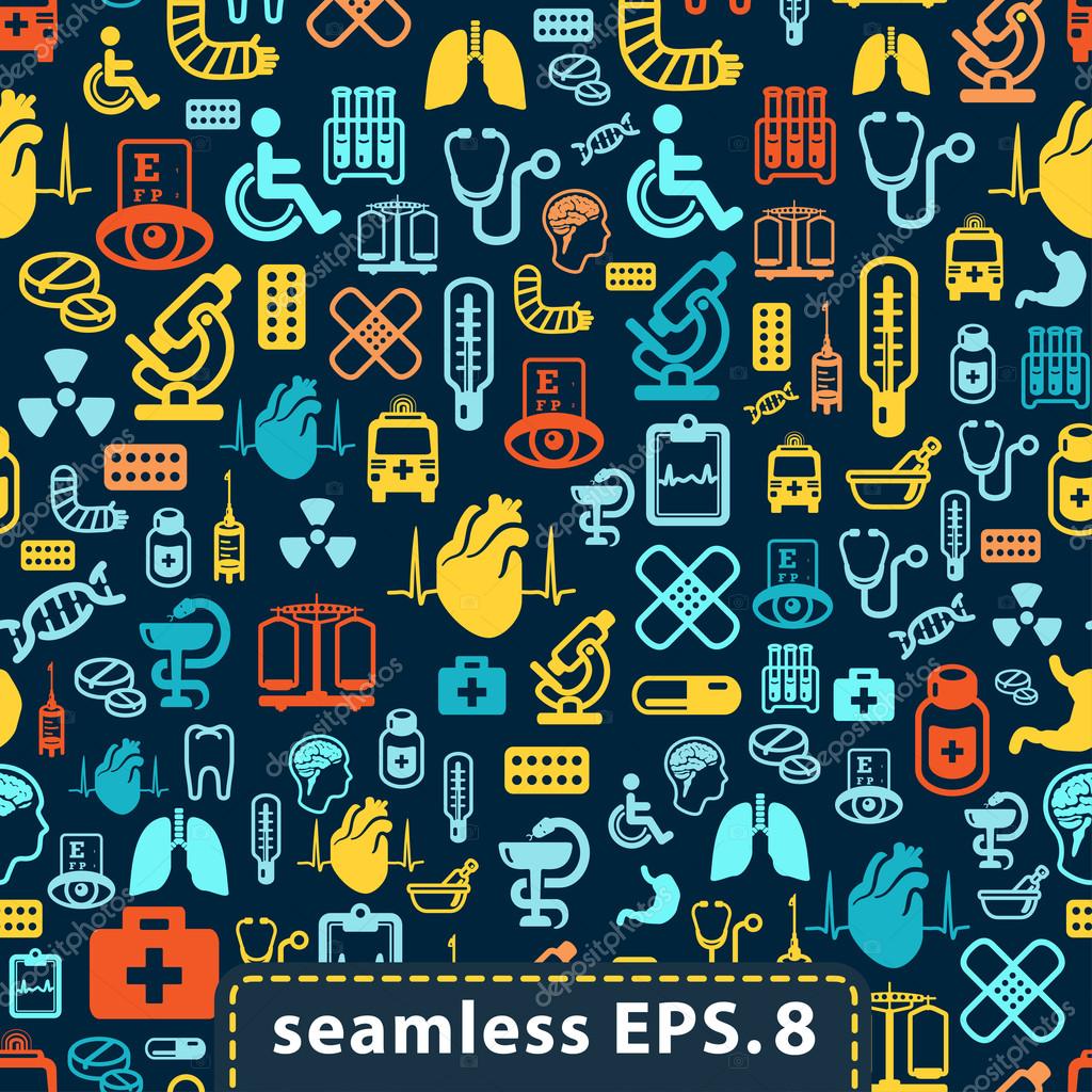 Medical icons, seamless Stock Vector Image by ©Mr.Master #104815418
