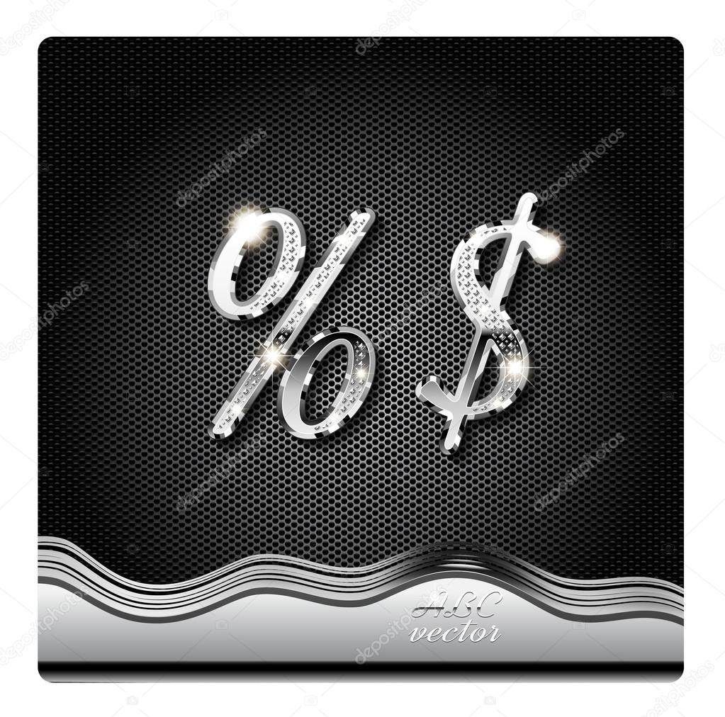 Chrome cursive signs Stock Vector Image by ©Mr.Master #120108178