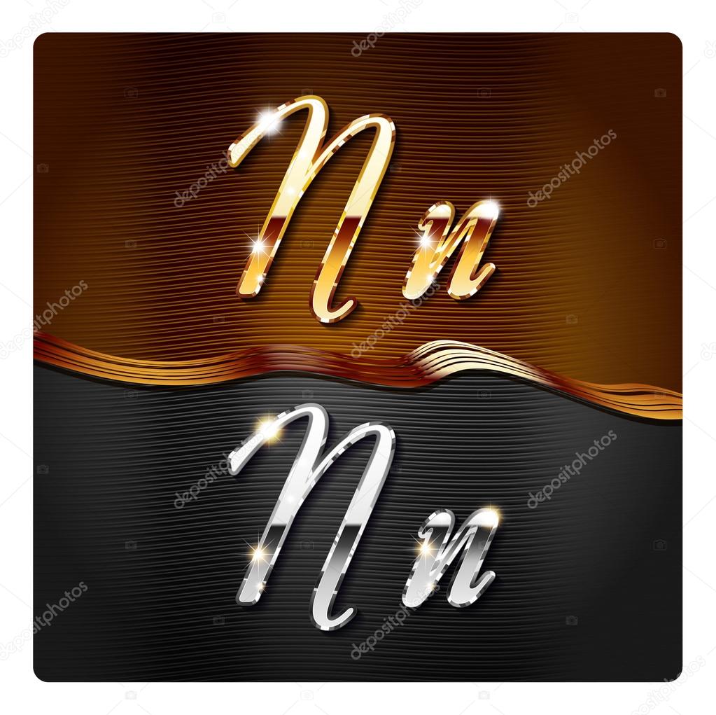 Stylish Images Of Letter N Capital Letter N Vintage Stock