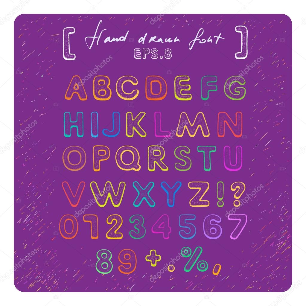 Alfabeto dibujado a mano 2024