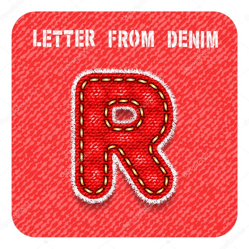 3d denim letter "R" Stock Vector Image by ©Mr.Master #73209303