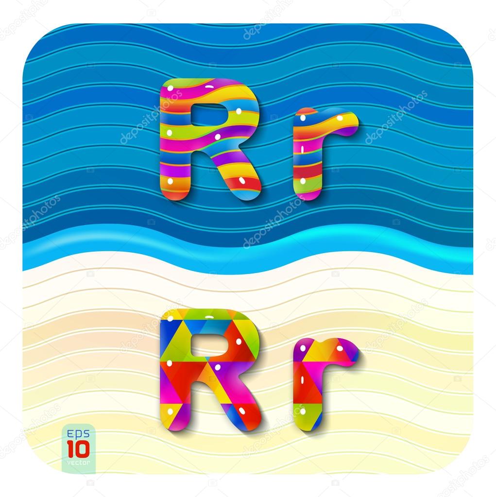 Letras mayúsculas "R" y minúsculas "r " Vector de stock #73209307 de ...
