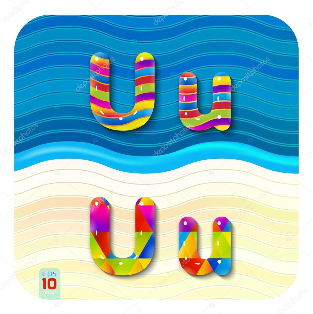 Letters uppercase "U" and lowercase "u" Stock Vector by ©Mr.Master 73210015