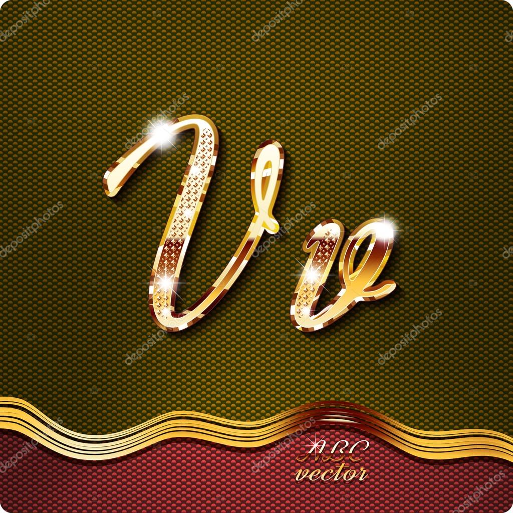 stylish gold cursive letters — Stock Vector © Mr.Master #77628160