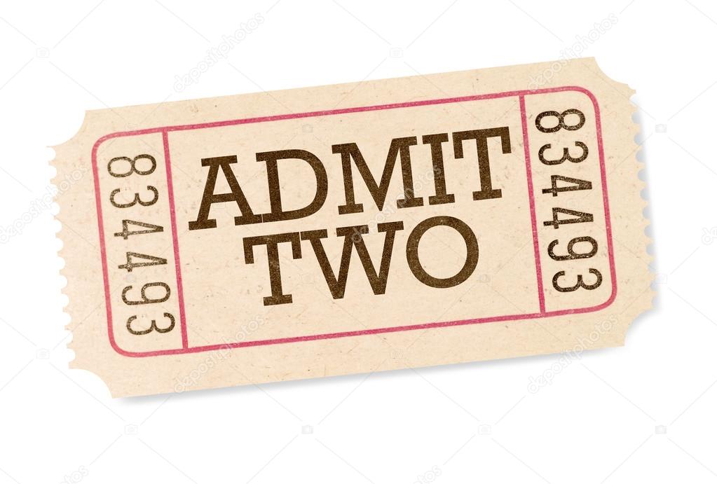 Images: admit two | Admit two movie ticket — Stock Photo © david ...