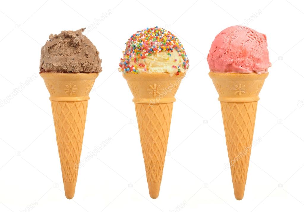 Tres conos de helado: fotografía de stock © david_franklin #67923289 ...