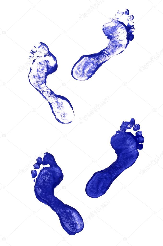 Blue footprints Stock Photo by ©david_franklin 67923773