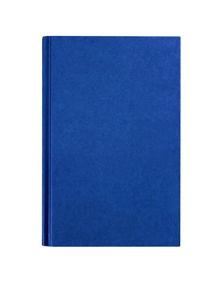 Bright blue plain hardcover book front cover upright vertical isolated ...